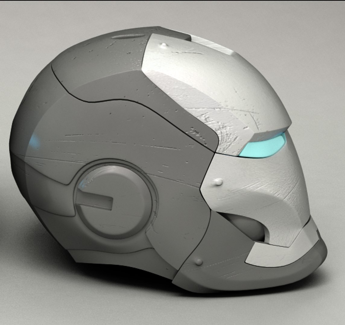iron man helmet 3d model