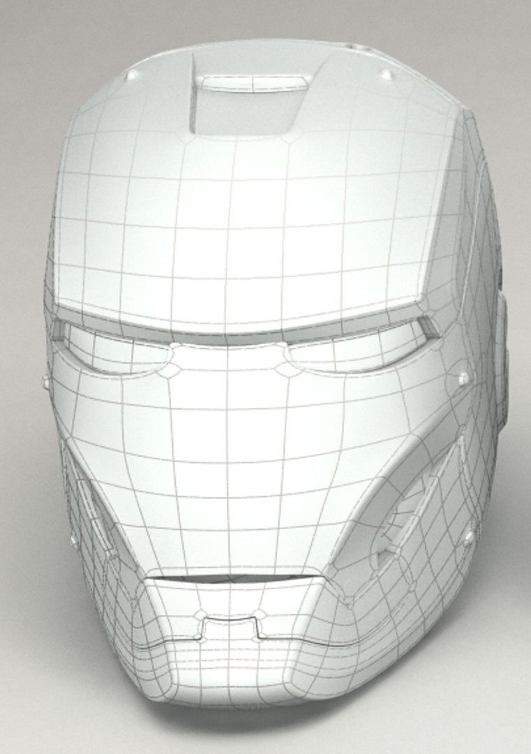 iron man helmet 3d model