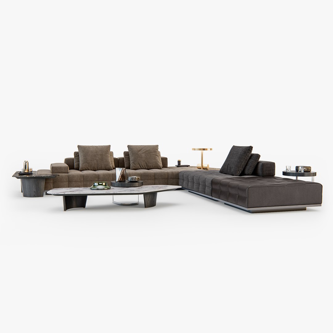 3D Minotti Lawrence Clan Seating - TurboSquid 1153662