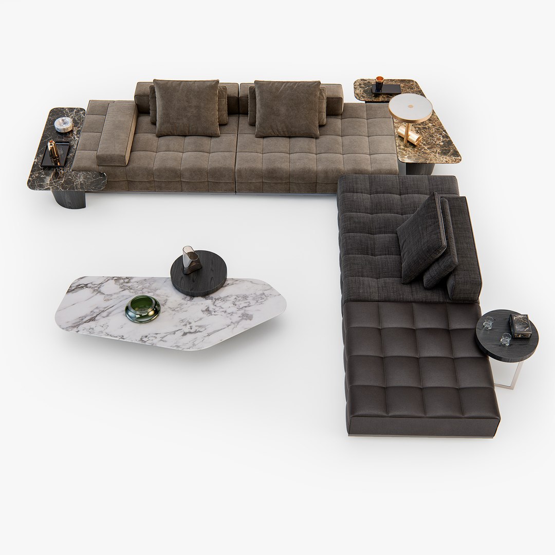 3D Minotti Lawrence Clan Seating - TurboSquid 1153662