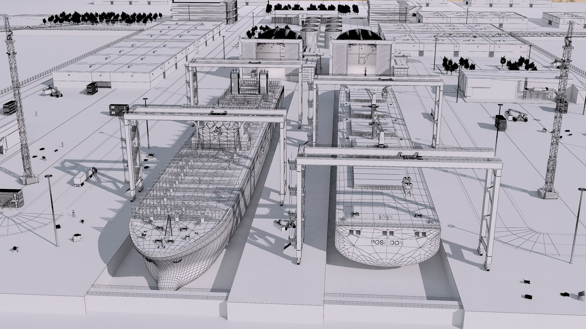 Shipyard 3D Model - TurboSquid 2029966