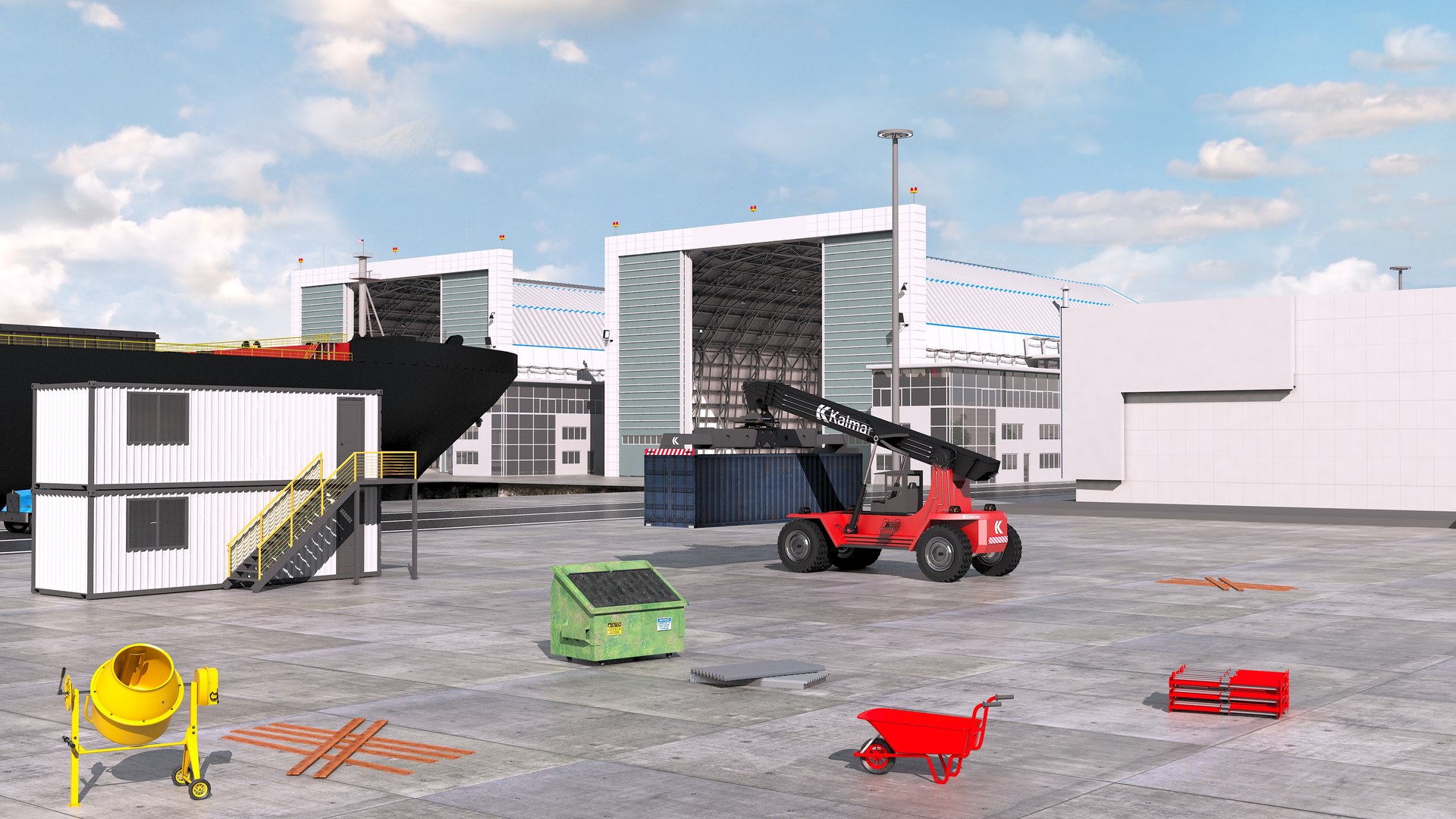 Shipyard 3D Model - TurboSquid 2029966