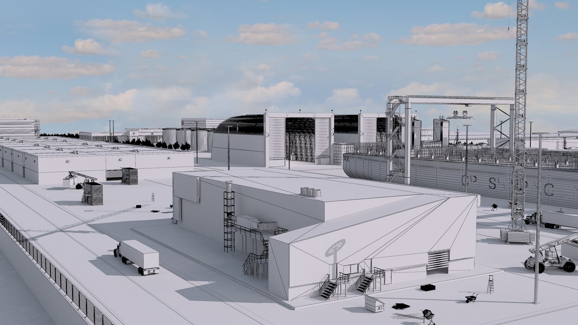 Shipyard 3D Model - TurboSquid 2029966