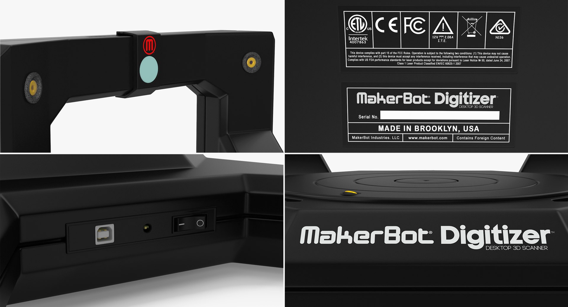 3D Desktop Scanner Makerbot Digitizer Model - TurboSquid 1168675
