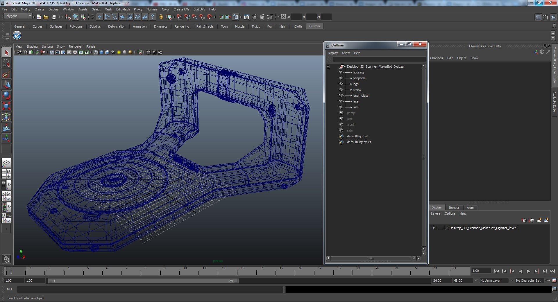 3D Desktop Scanner Makerbot Digitizer Model - TurboSquid 1168675