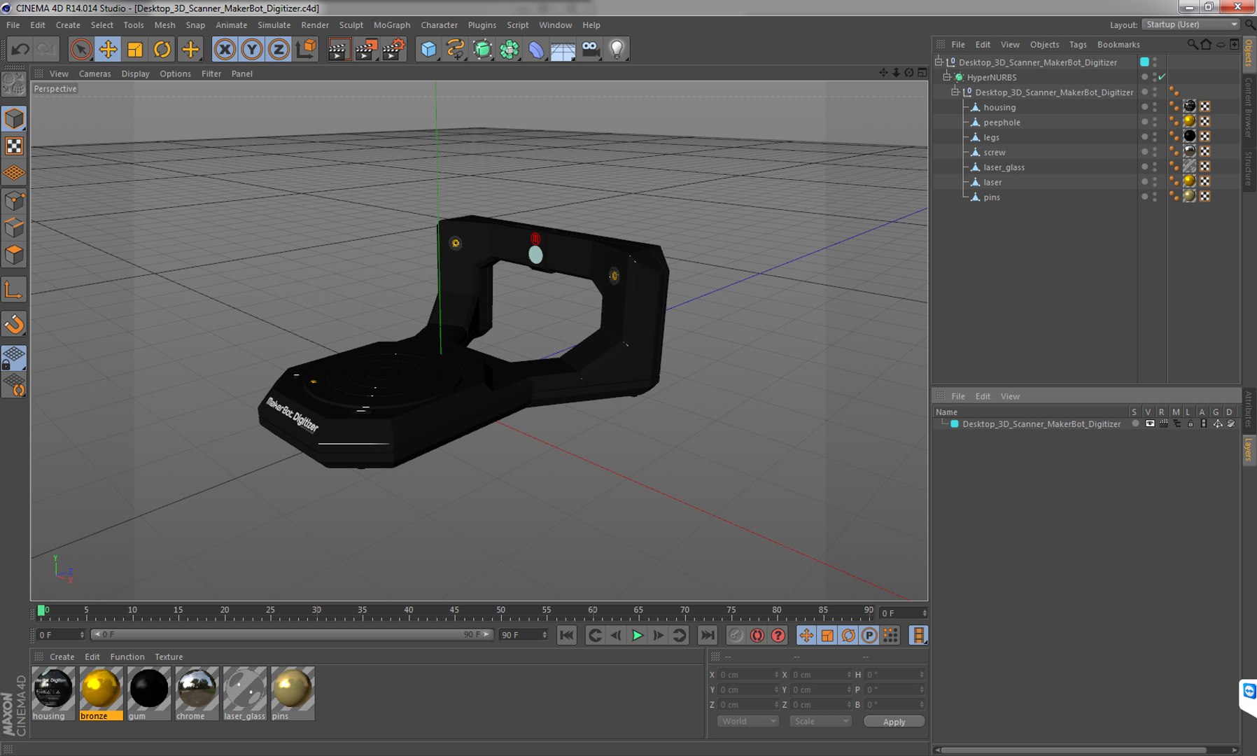 3D Desktop Scanner Makerbot Digitizer Model - TurboSquid 1168675