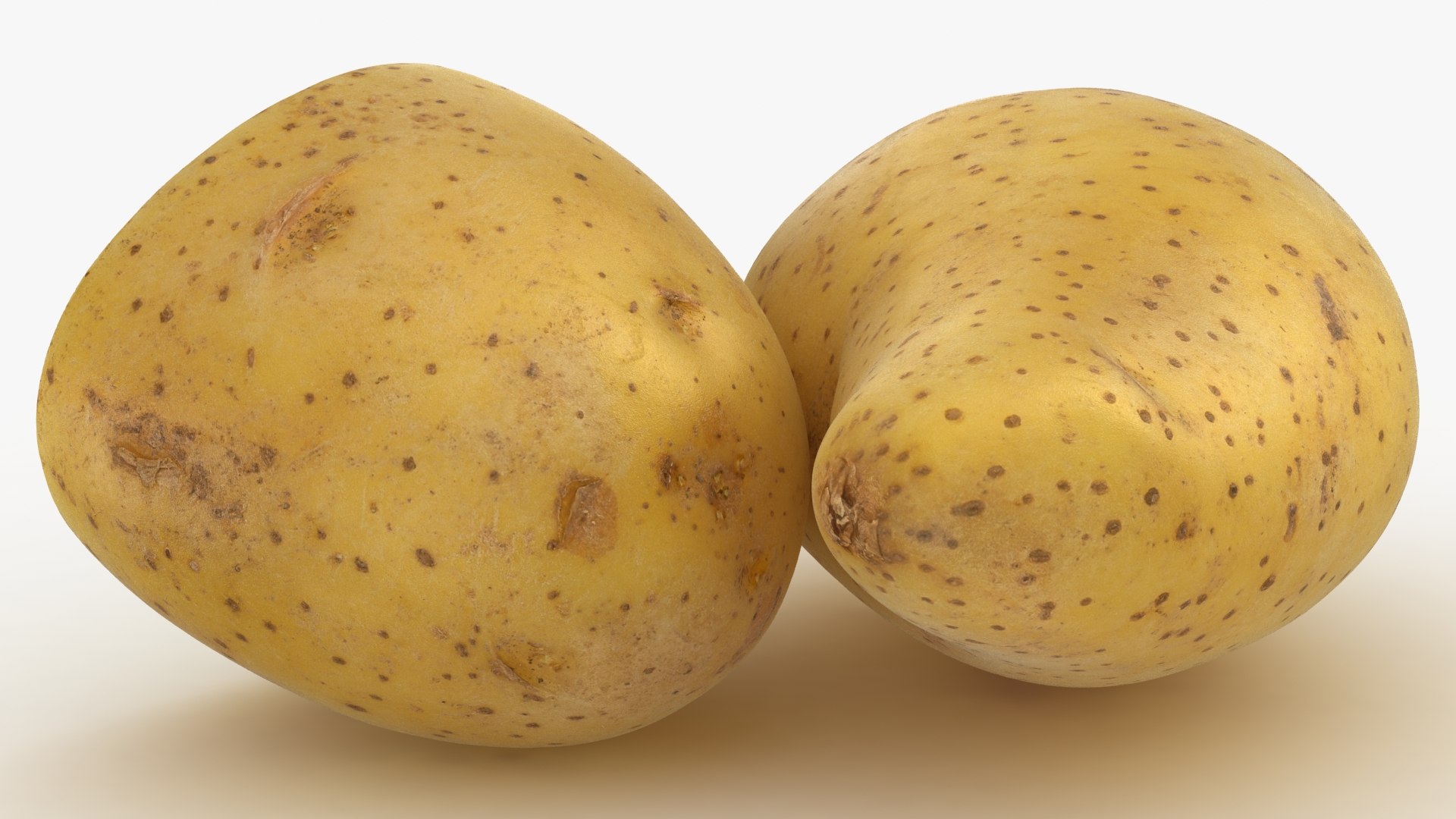 Raw Potato And Half Potato 3D model - TurboSquid 1733216
