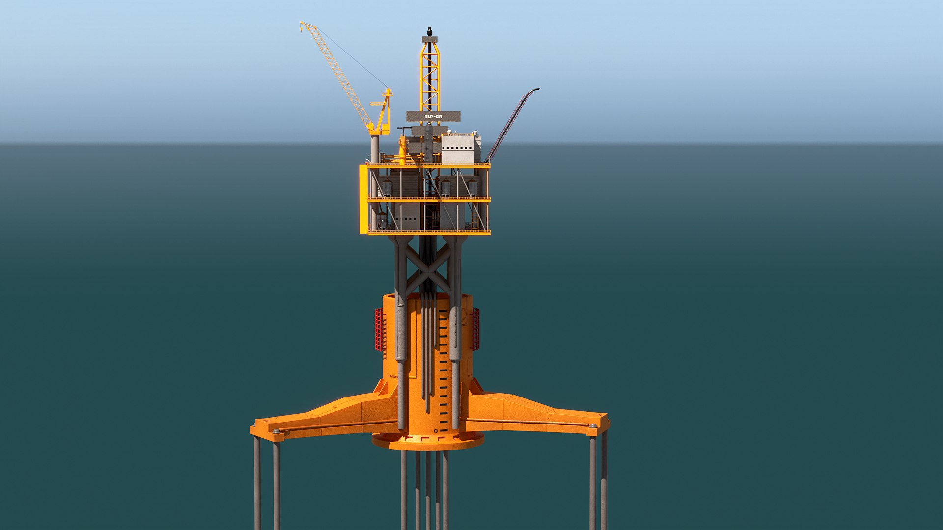 3D Model TPL Tension Leg Oil Platform - TurboSquid 2374531