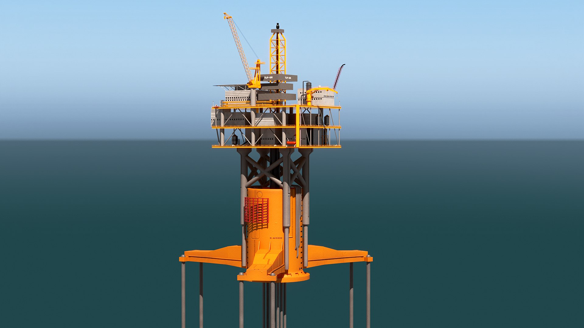 3D Model TPL Tension Leg Oil Platform - TurboSquid 2374531