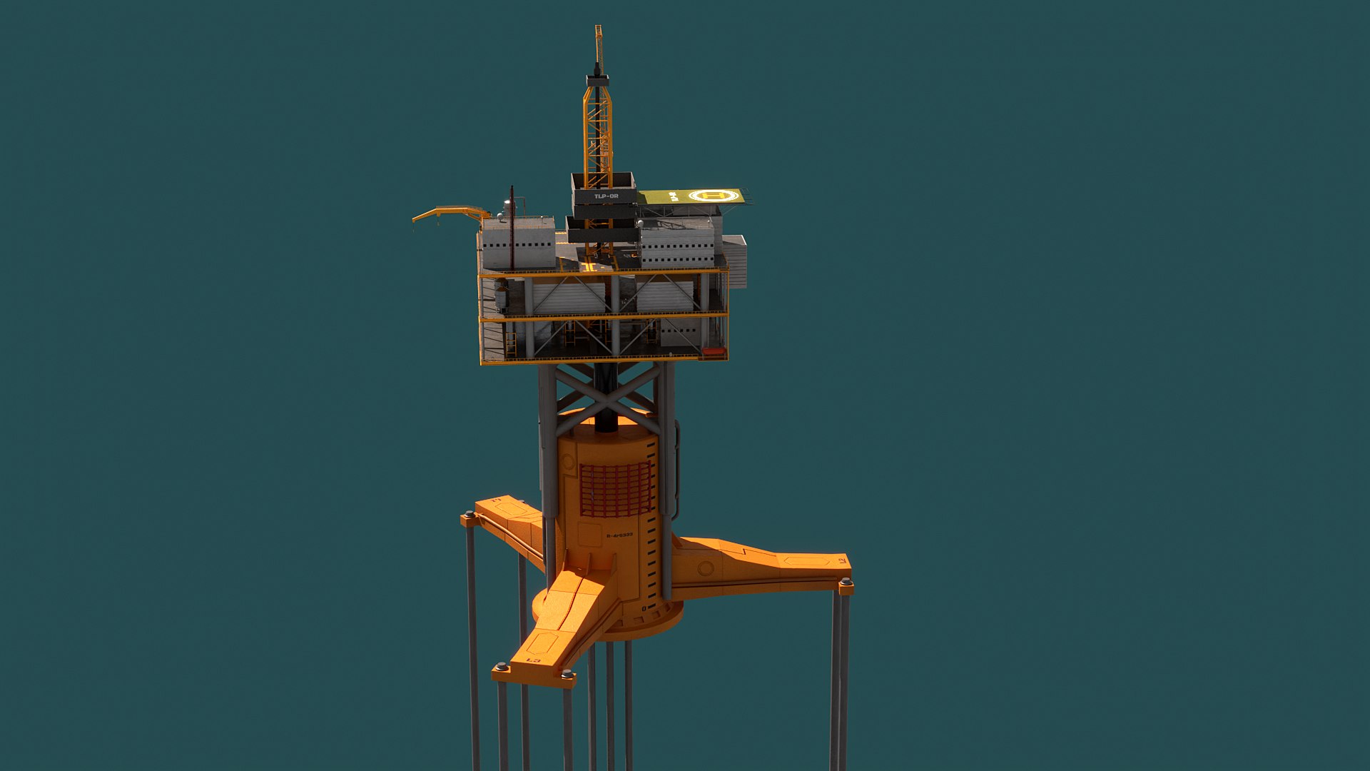 3D Model TPL Tension Leg Oil Platform - TurboSquid 2374531