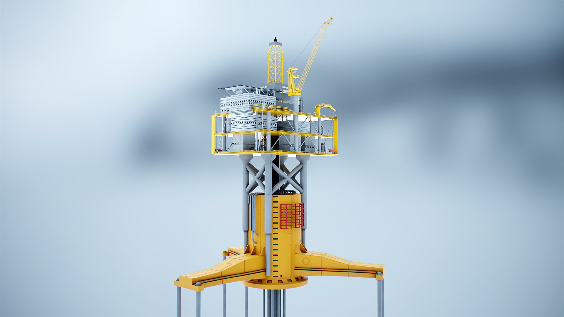 3D Model TPL Tension Leg Oil Platform - TurboSquid 2374531