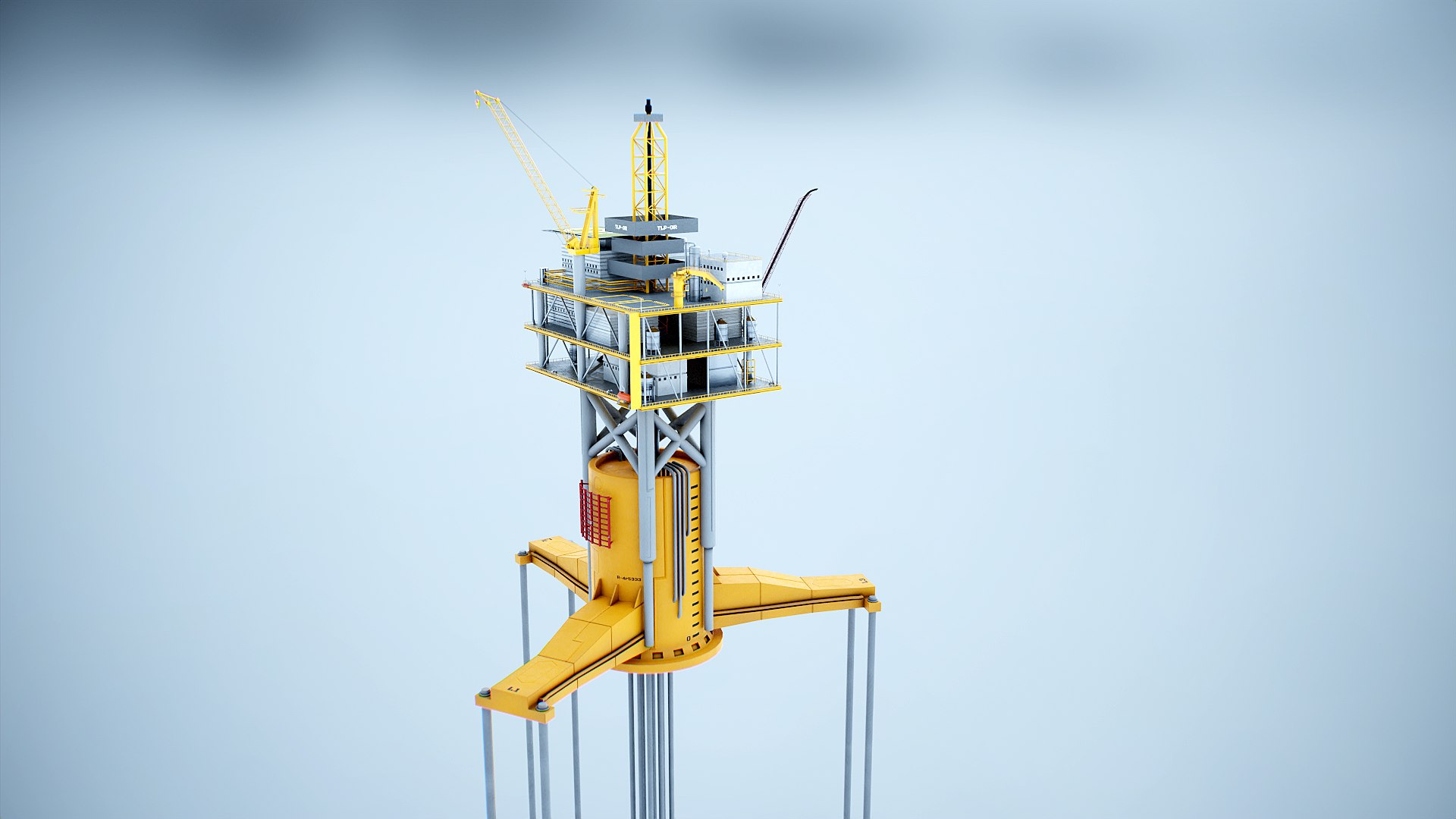 3D Model TPL Tension Leg Oil Platform - TurboSquid 2374531