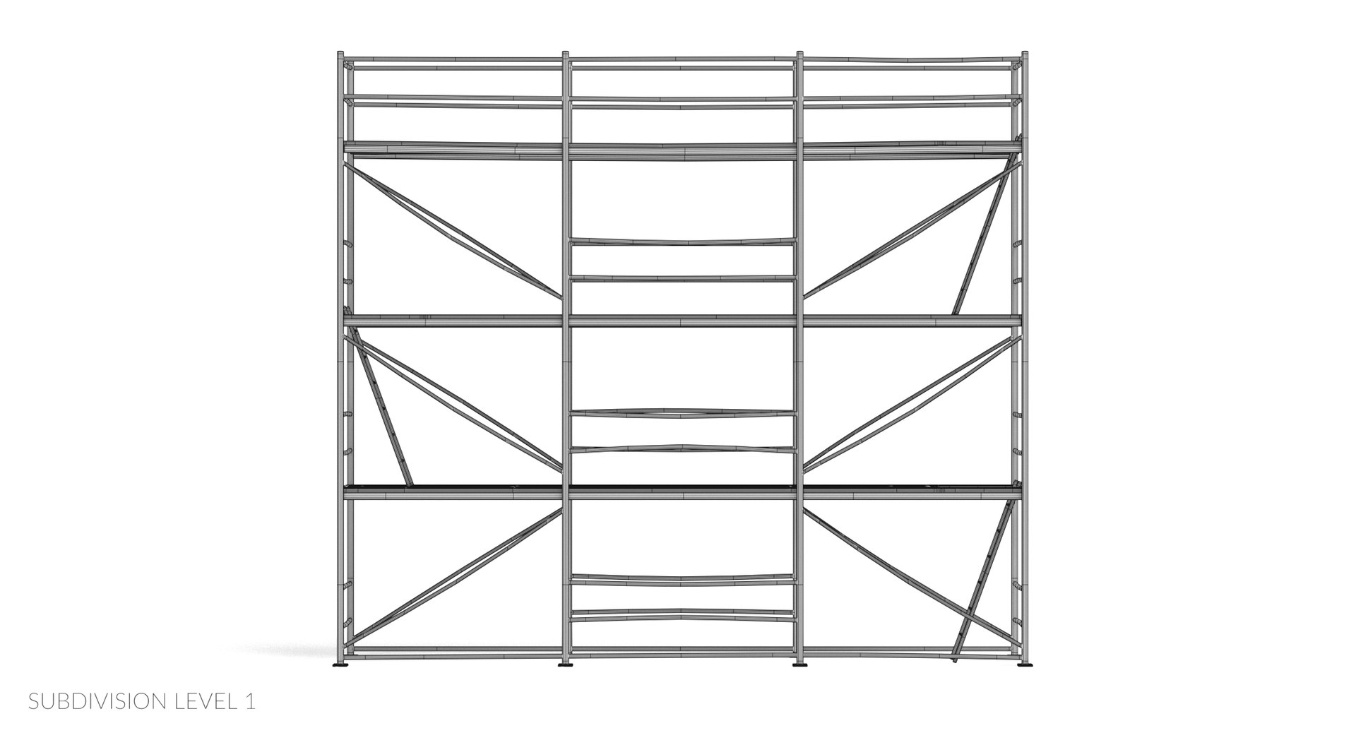 3D Old Scaffolding Model - TurboSquid 1402316