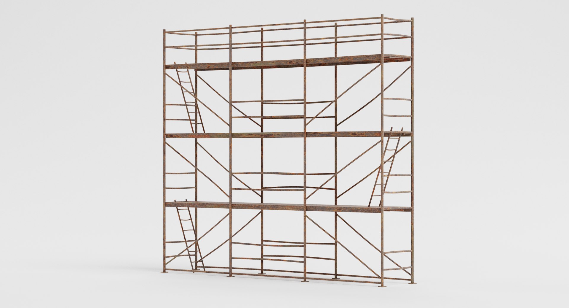 3D Old Scaffolding Model - TurboSquid 1402316