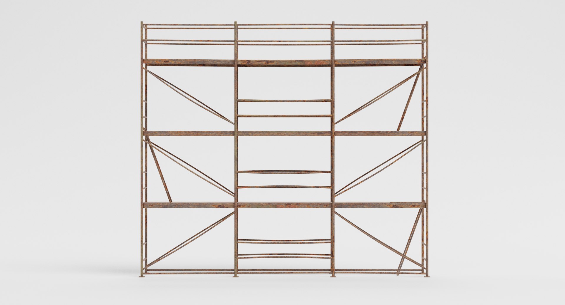 3D Old Scaffolding Model - TurboSquid 1402316
