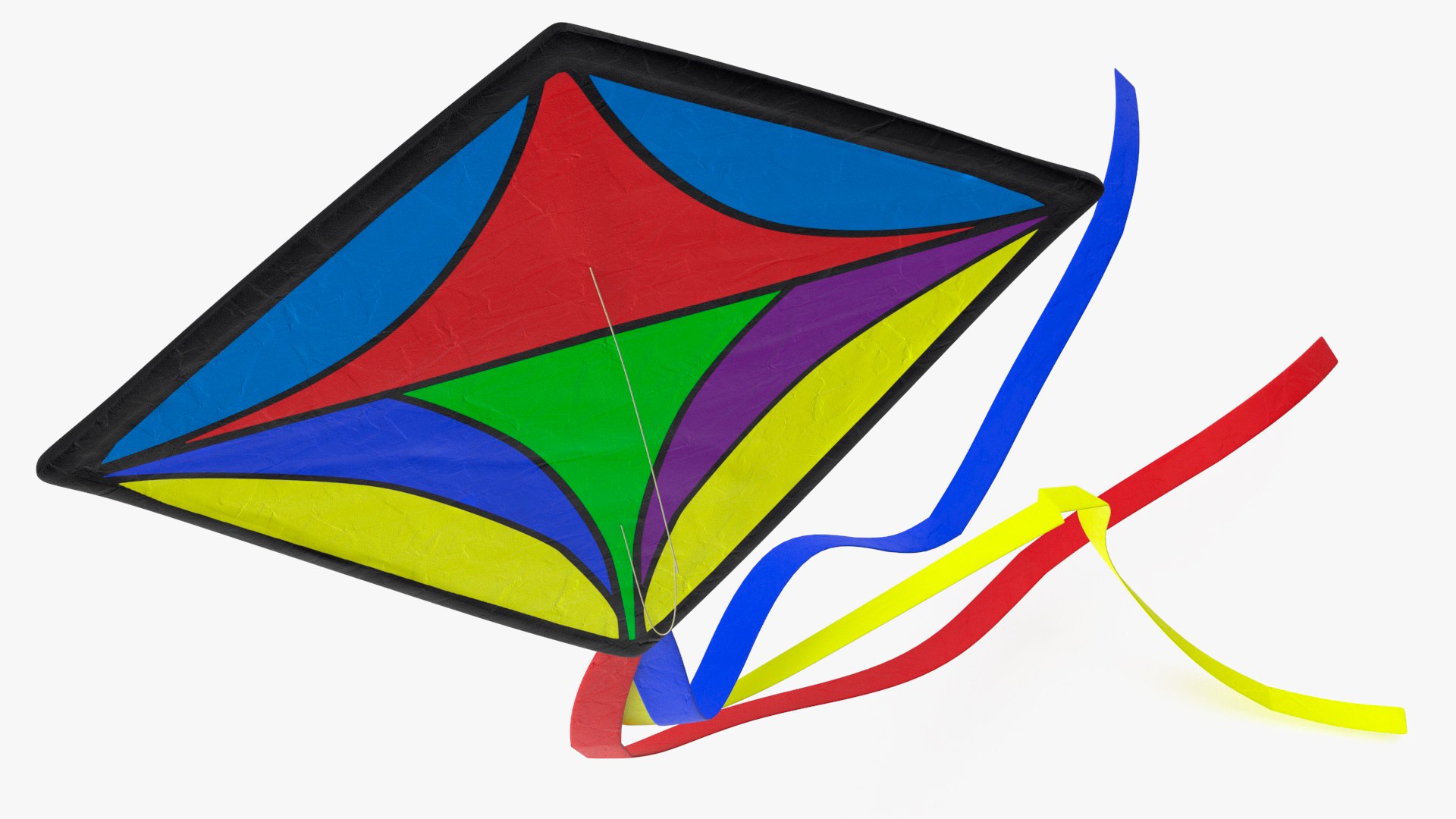 Multicolor Paper Kite 3D Model - TurboSquid 2133259