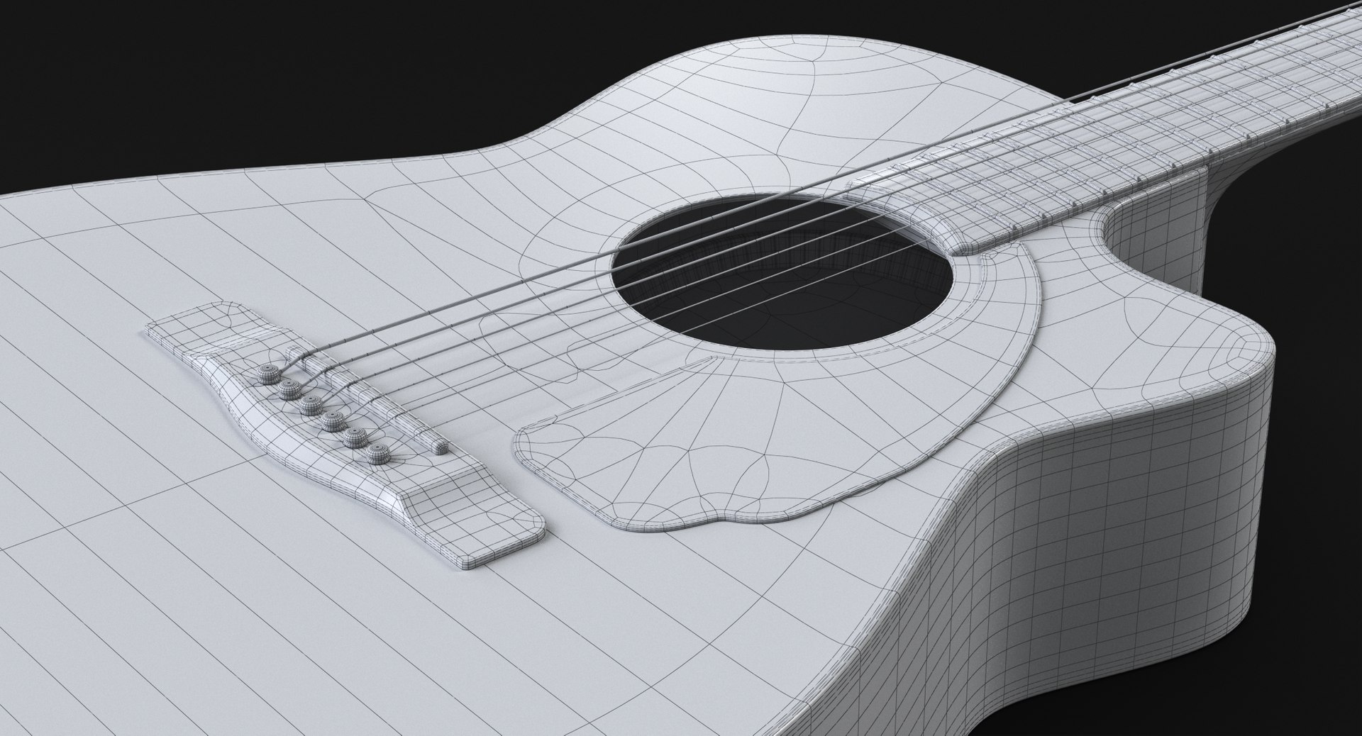 Classic Acoustic Guitar 3D Model - TurboSquid 1340880