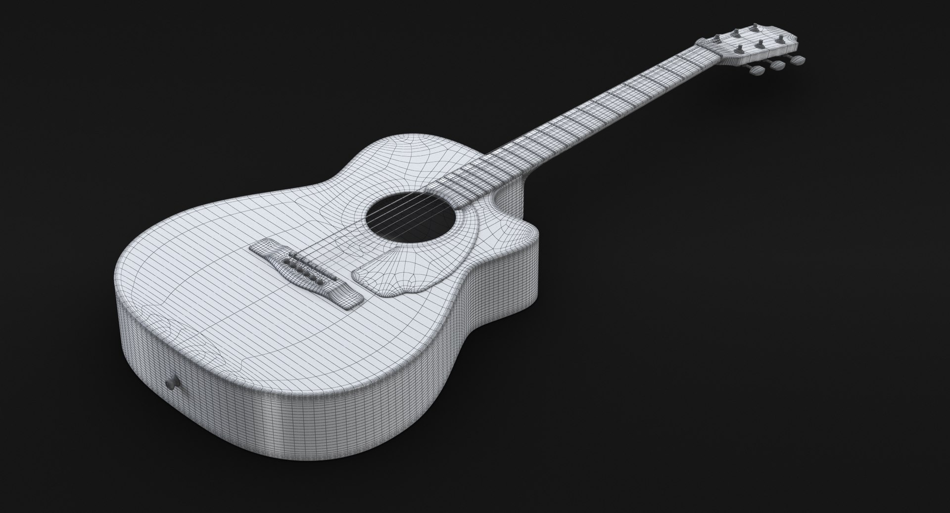Classic Acoustic Guitar 3D Model - TurboSquid 1340880