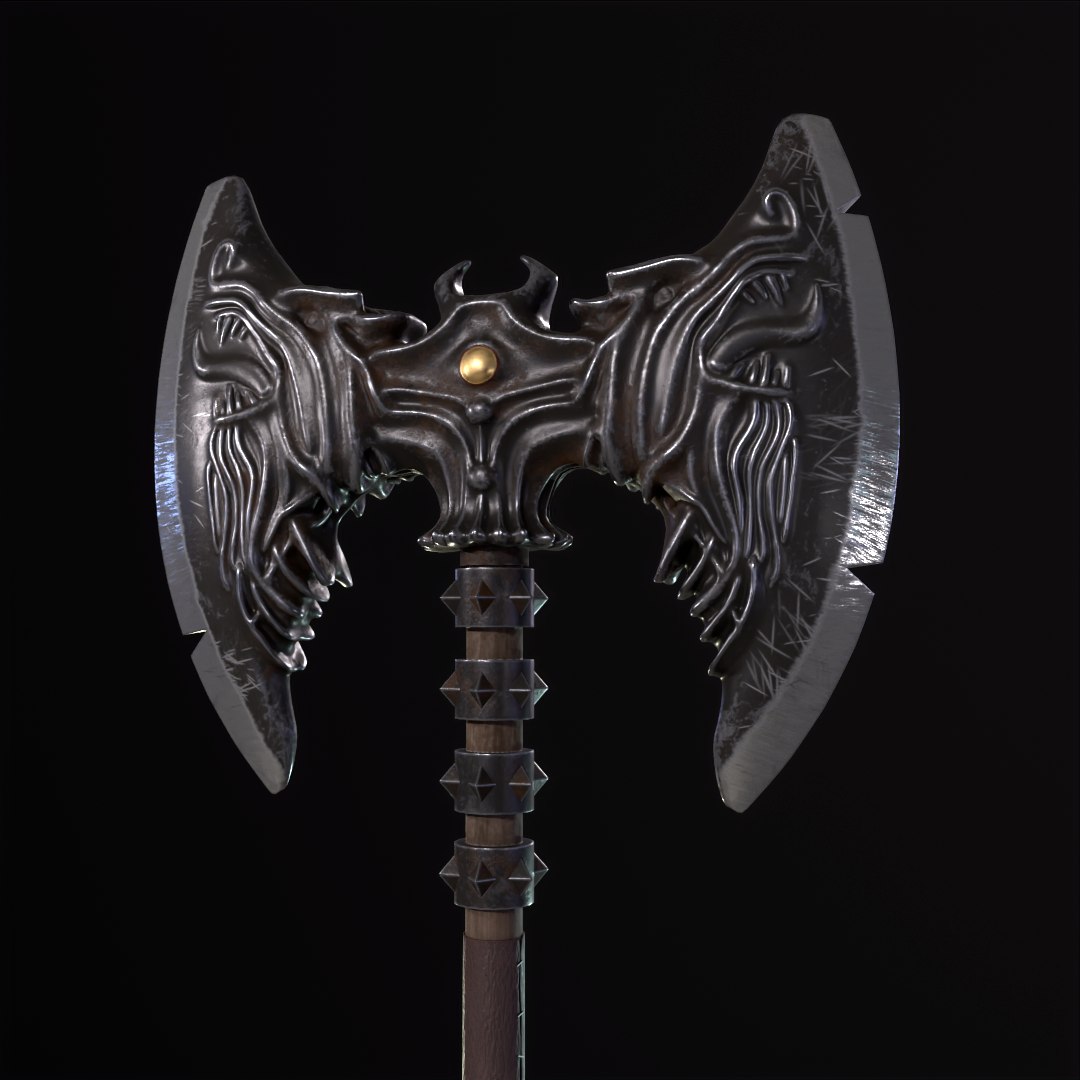 3D Double-sided Axe 3D Model - TurboSquid 1866892