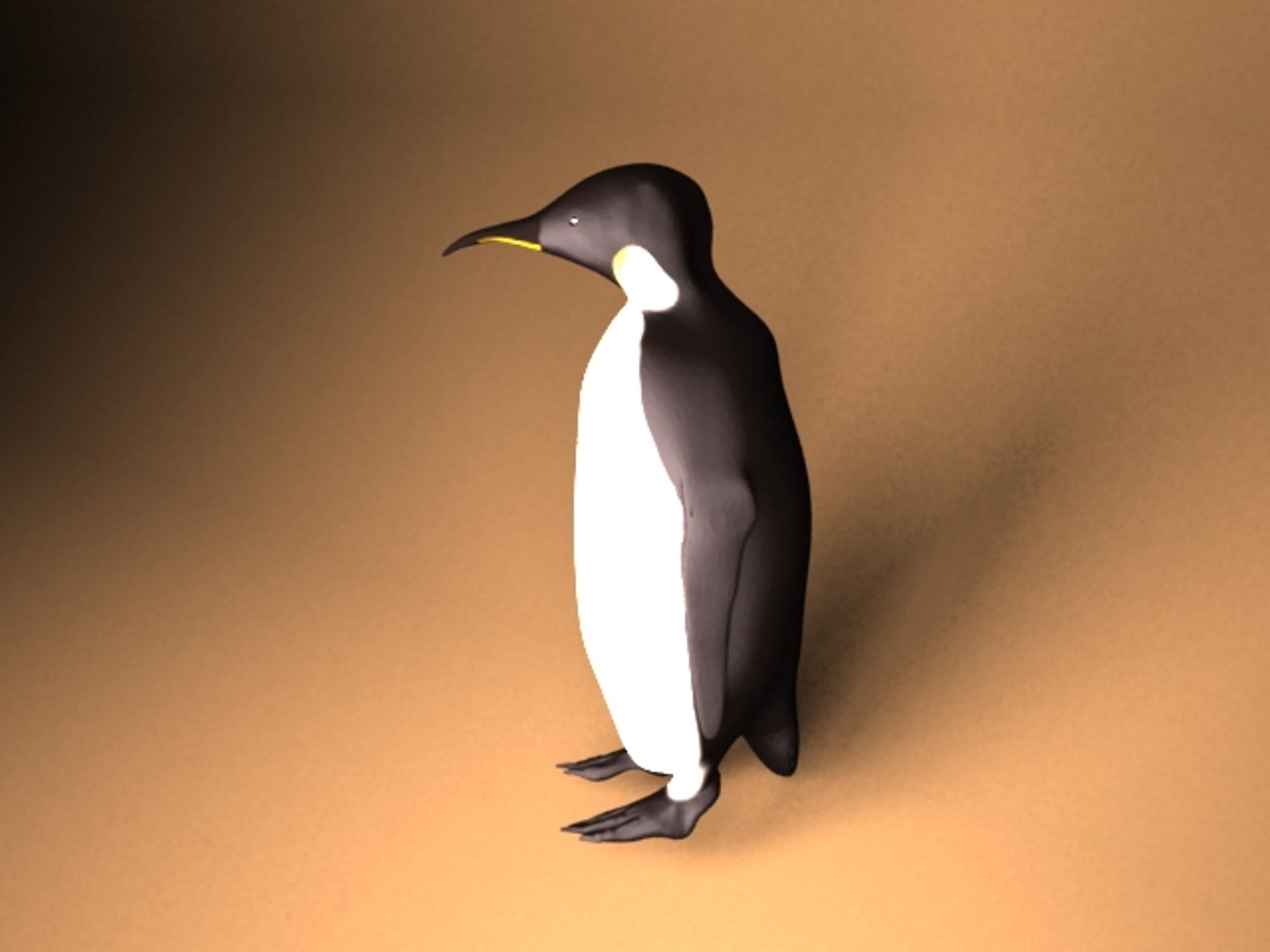 3d model imperial penguin