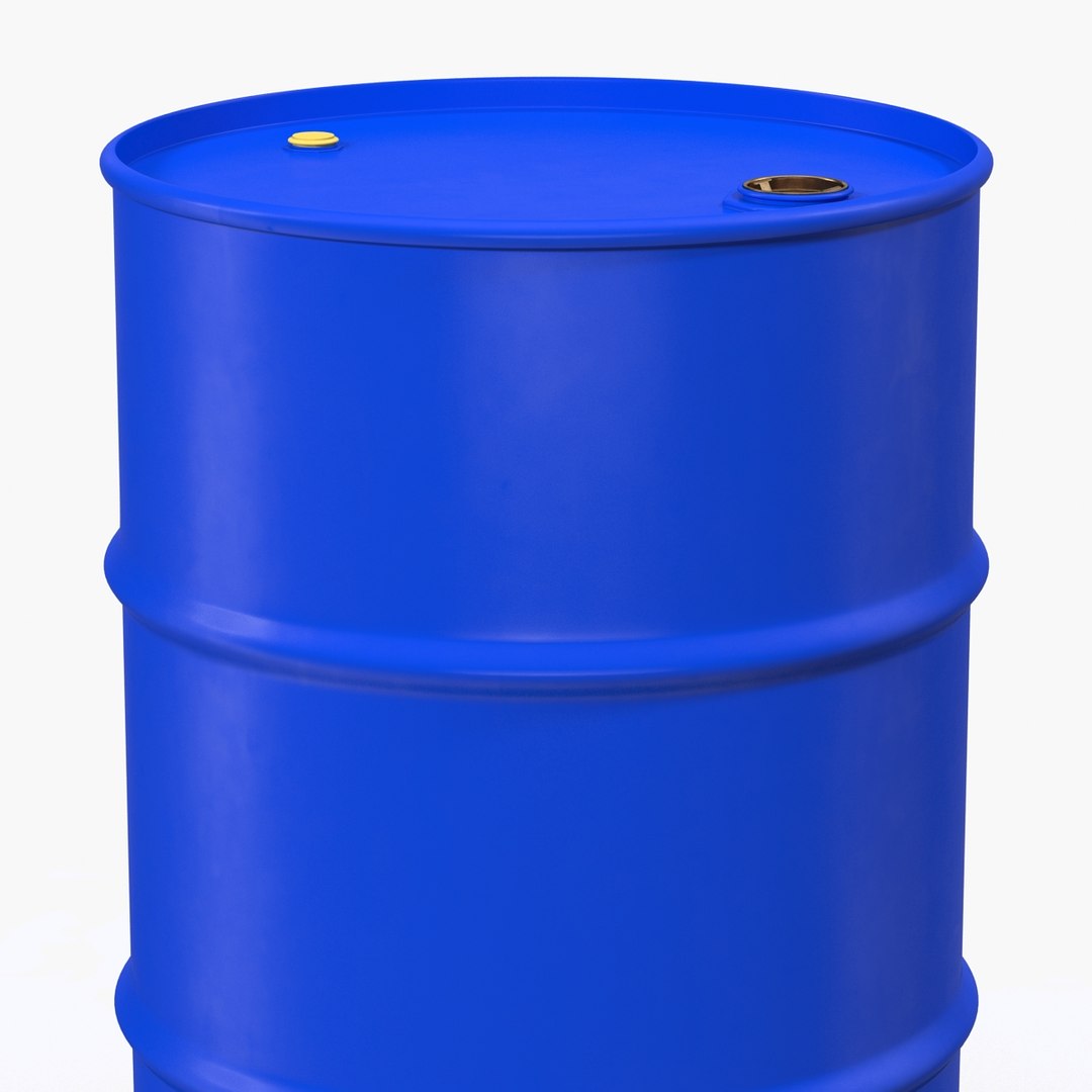 Oil Drum 200l Blue 3d Max