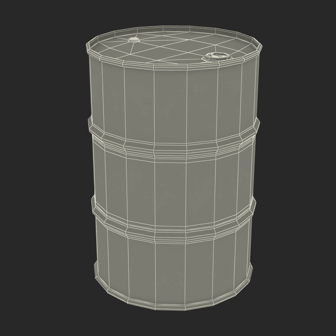 Oil Drum 200l Blue 3d Max