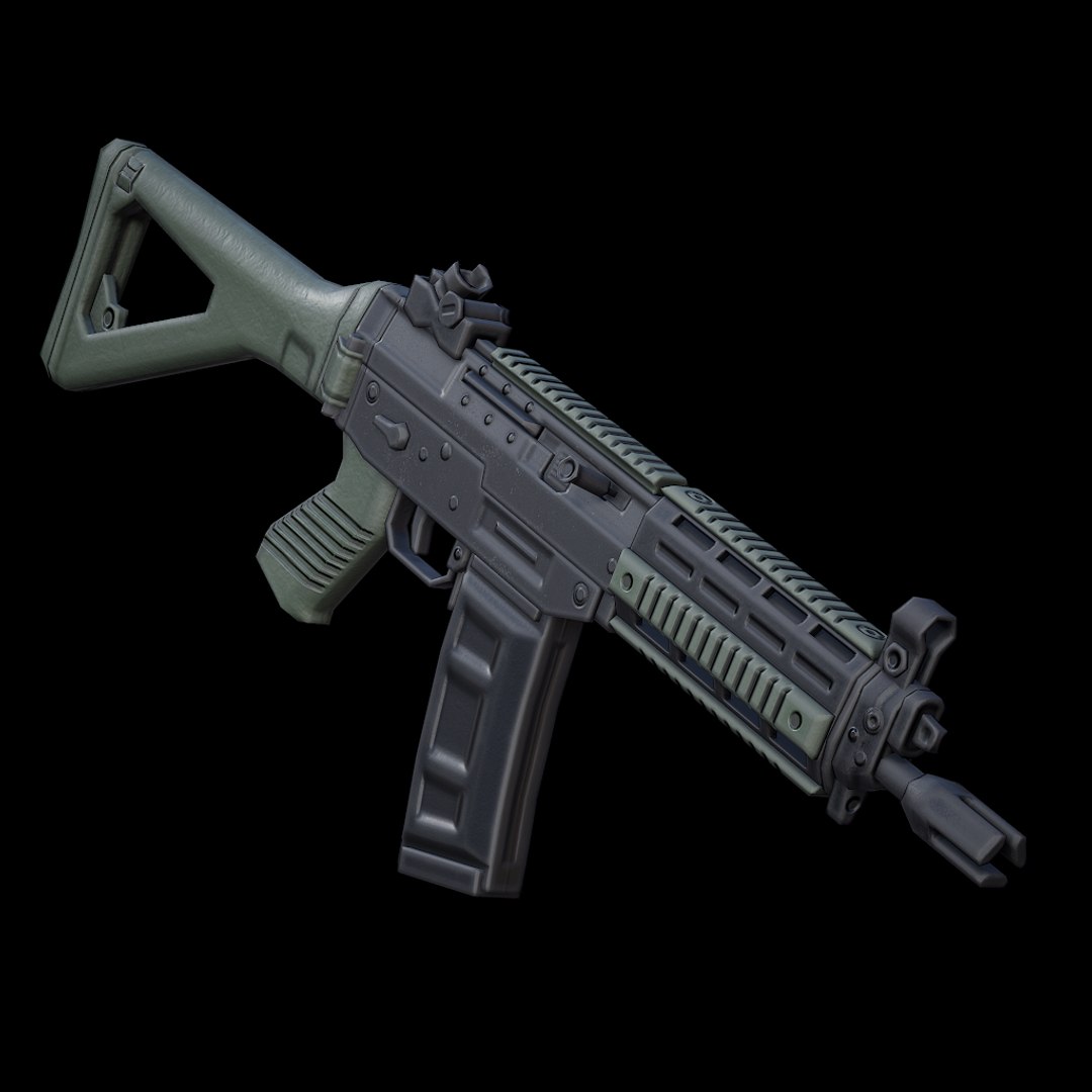 SIG SG552 Commando GREEN 3D Model - TurboSquid 1792167