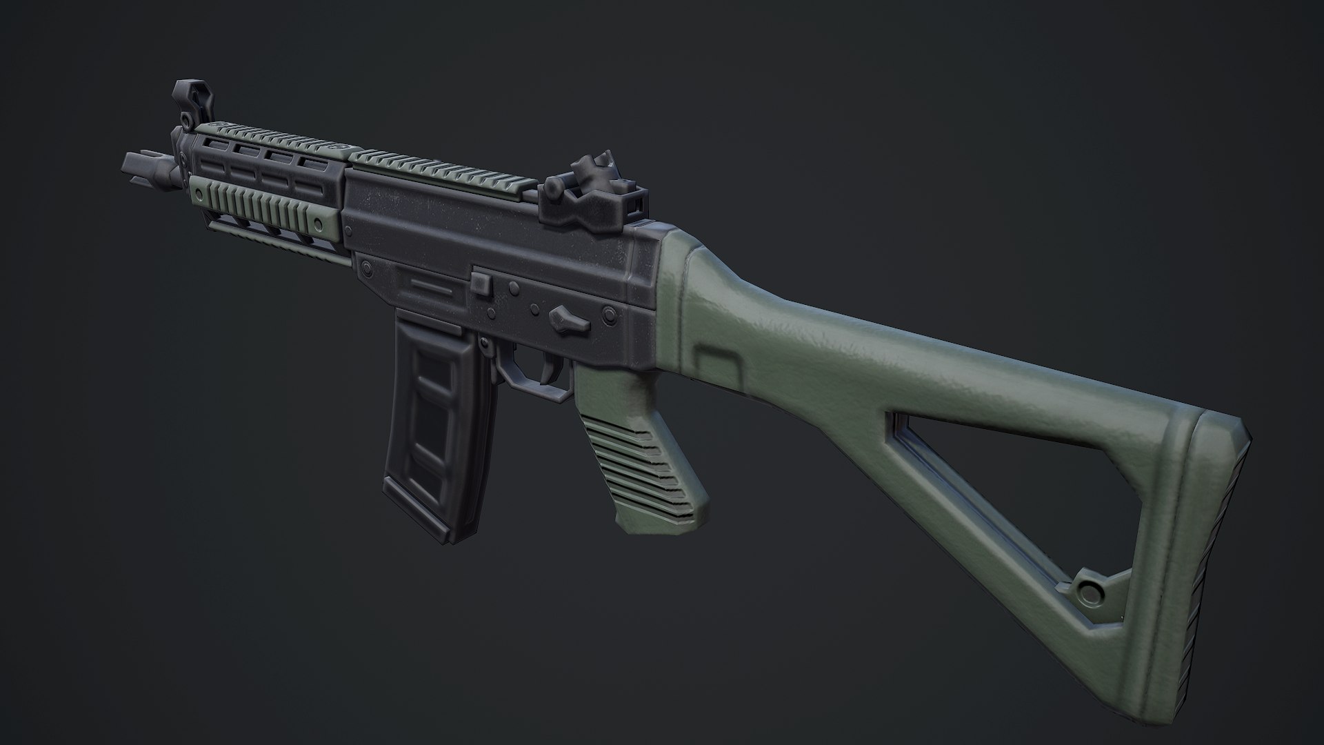 SIG SG552 Commando GREEN 3D Model - TurboSquid 1792167