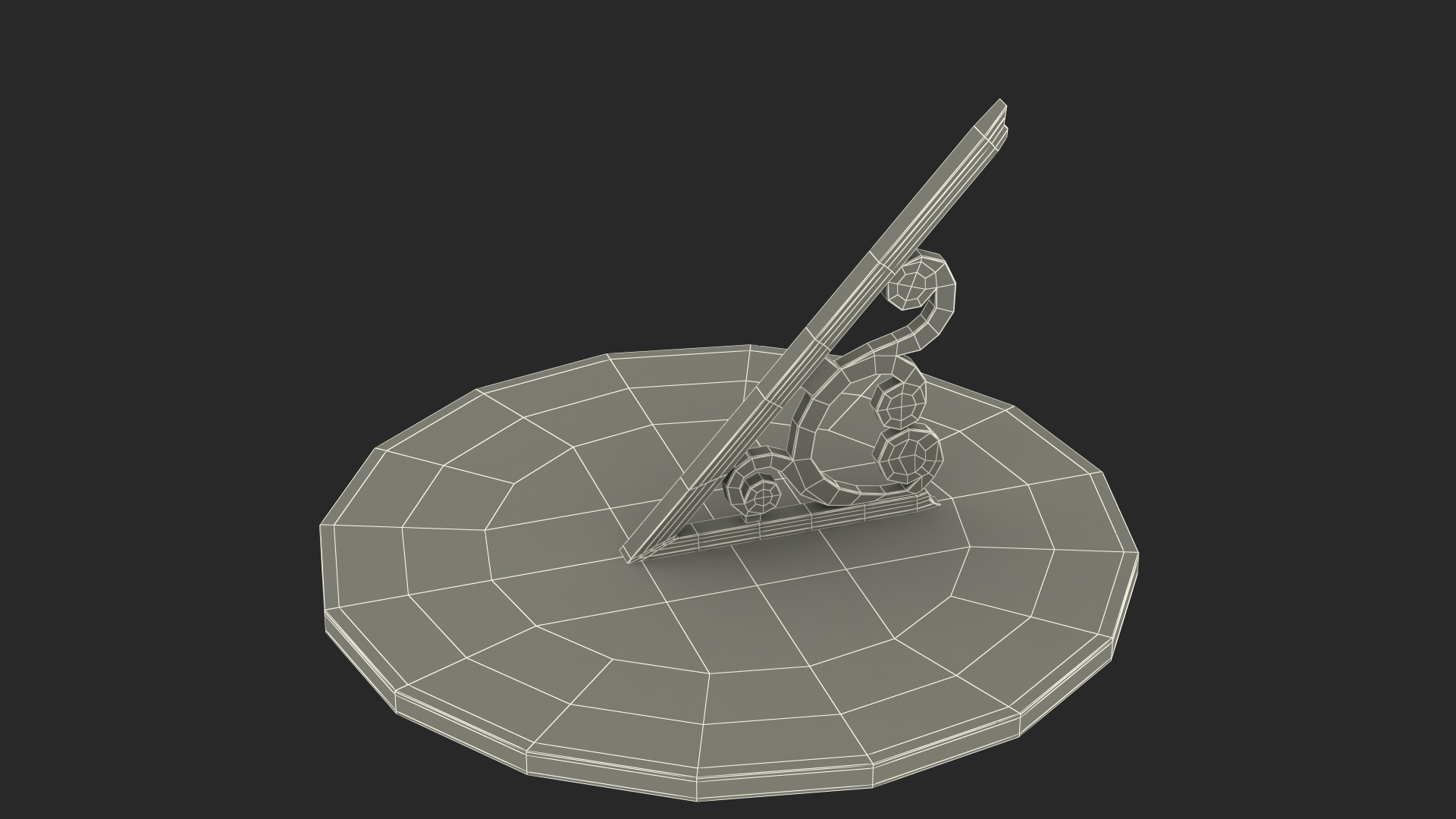 Vintage Horizontal Sundial Sun 3D Model - TurboSquid 1689569