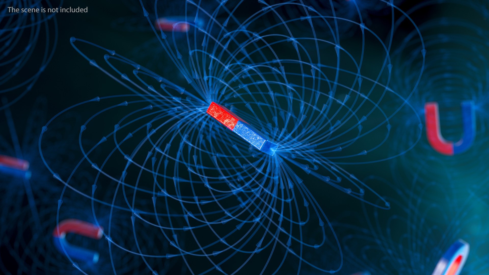 Magnetic Field Rectangle Bar 3D Model - TurboSquid 1700183