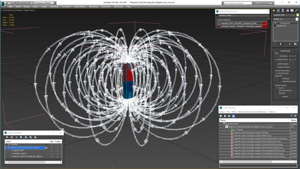 Magnetic field rectangle bar 3D model - TurboSquid 1700183