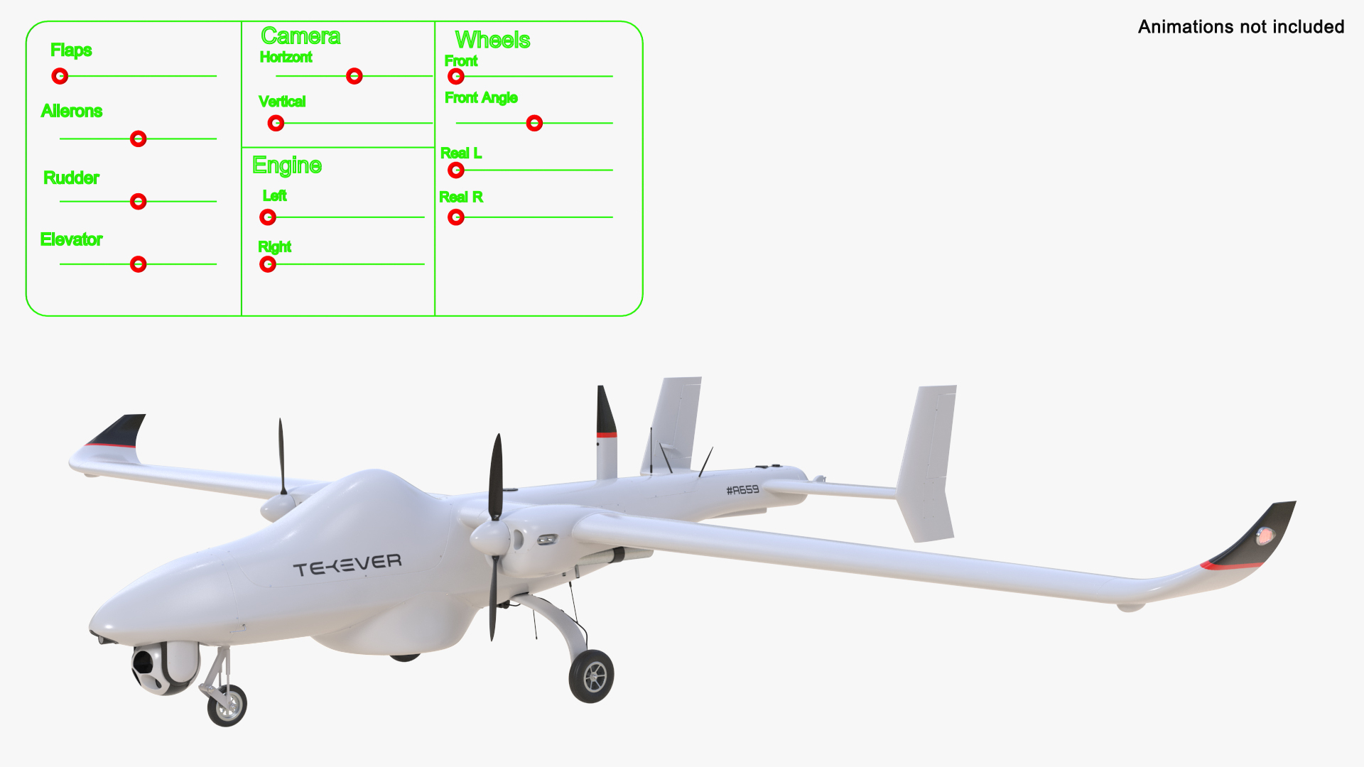 3D Tekever AR5 UAS Rigged - TurboSquid 2149882