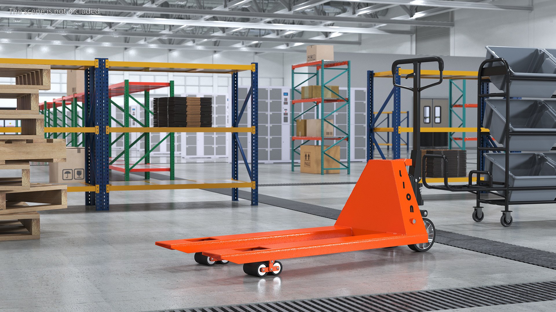 Premium Hand Brake Pallet Jack Rigged For Cinema 4D 3D Model ...