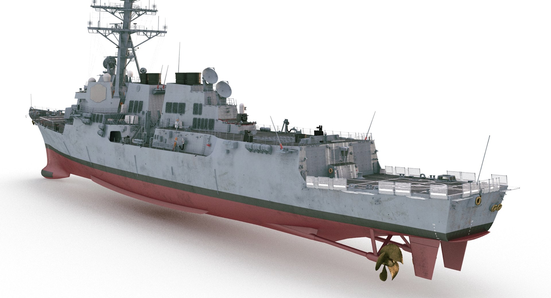 Uss shoup ddg 3D model - TurboSquid 1346693