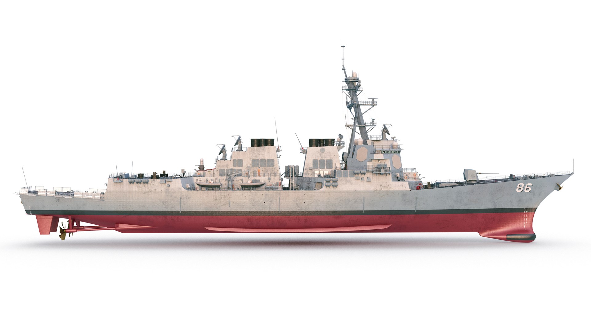 Uss shoup ddg 3D model - TurboSquid 1346693