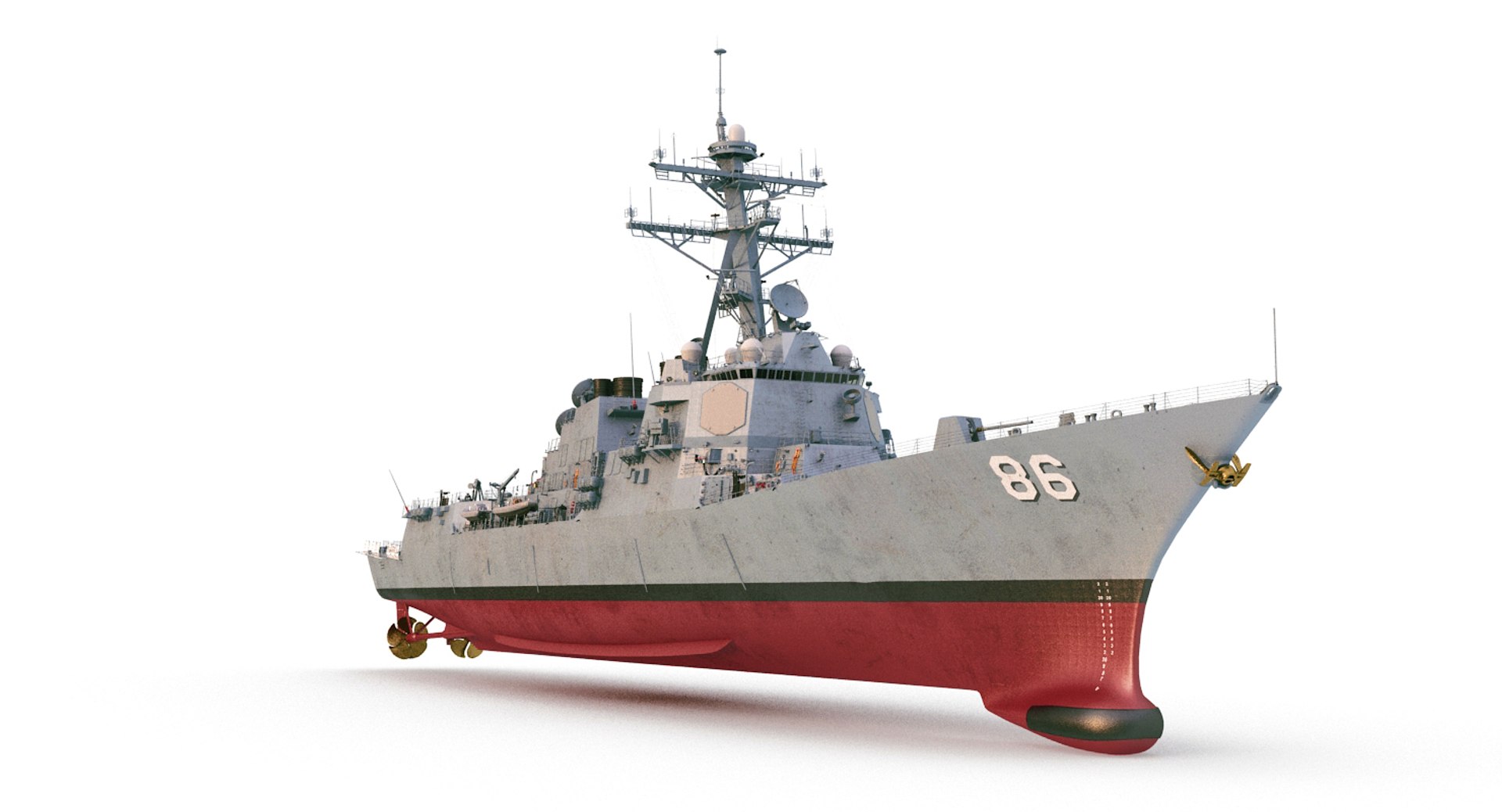 Uss shoup ddg 3D model - TurboSquid 1346693