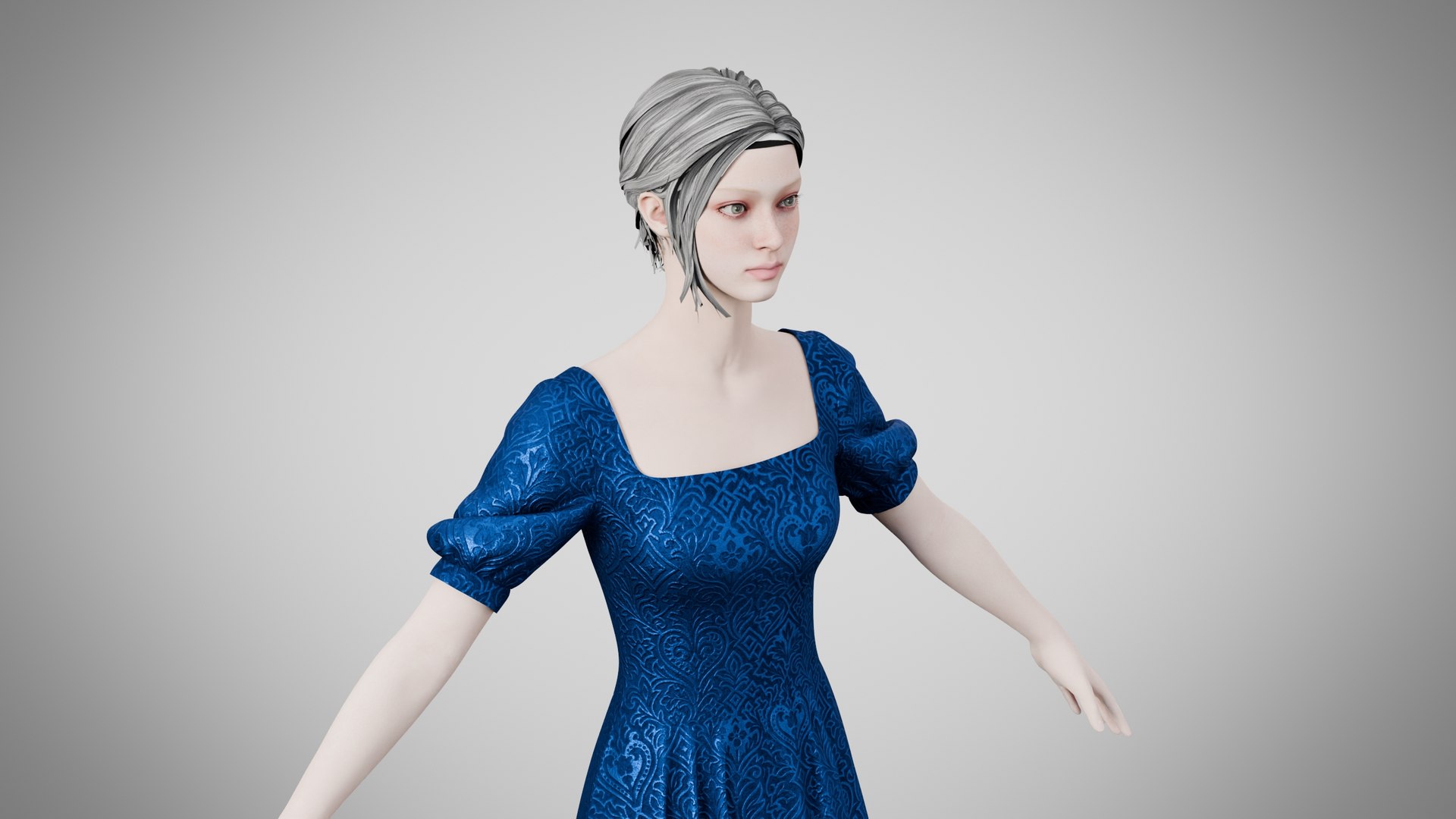 Dress 27 Sapphire Velvet With Design Model - TurboSquid 2483363