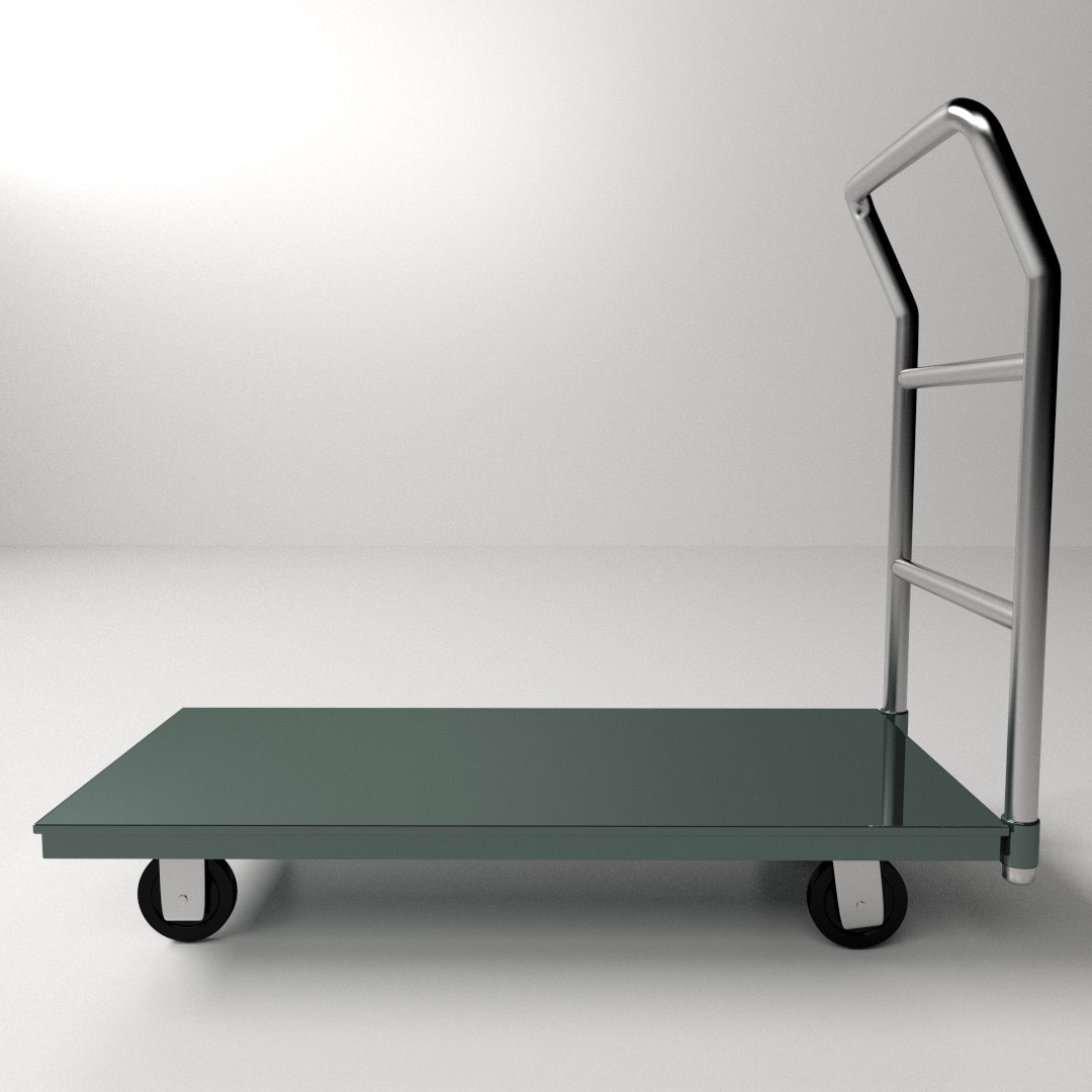 3d platform hand truck model