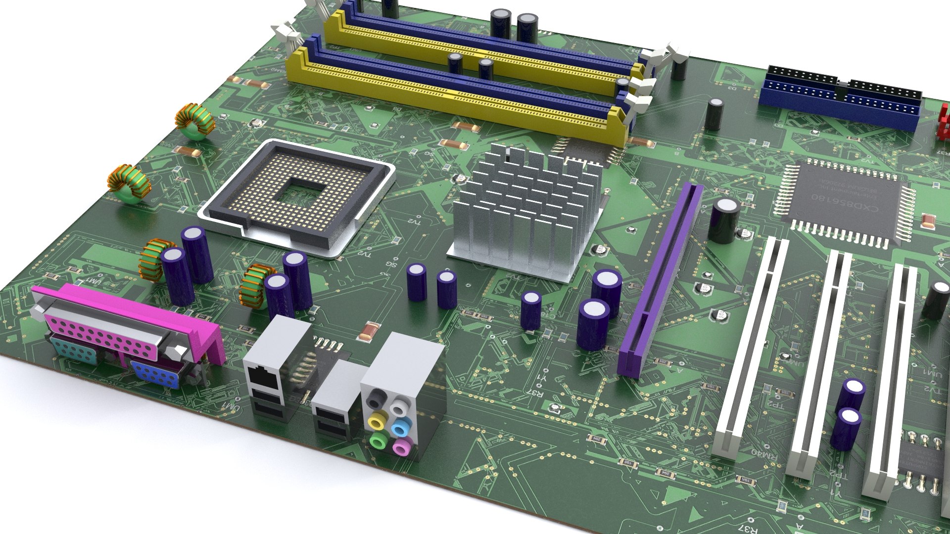 3D Motherboard New HD - TurboSquid 2075725