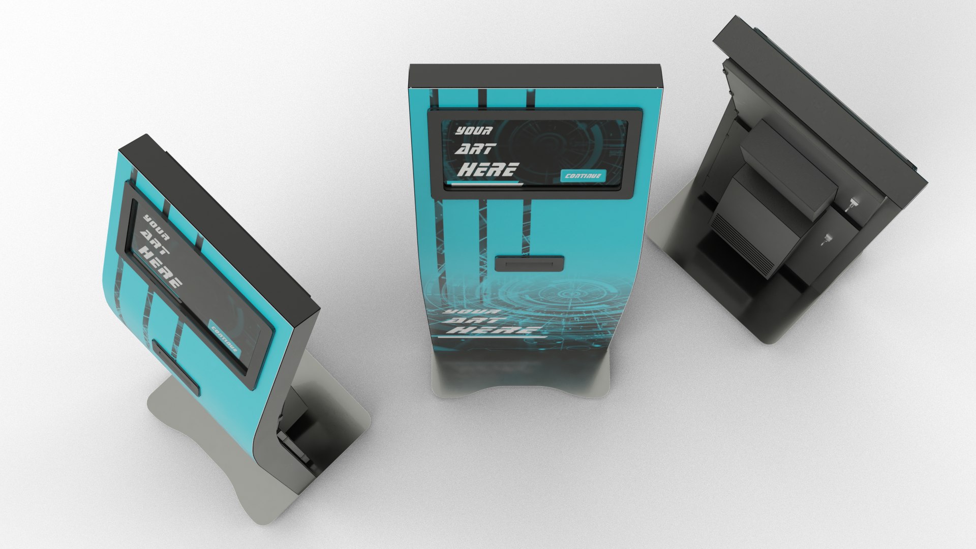 Self-service Totem Board 3D Model - TurboSquid 1849257