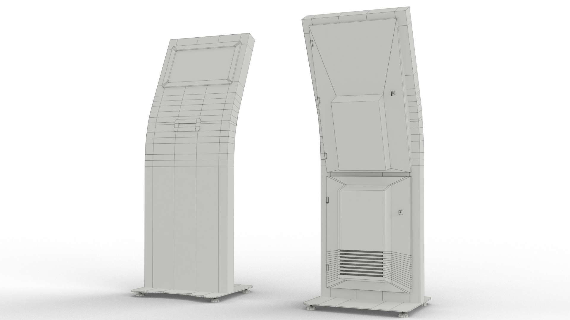 Self-service Totem Board 3D Model - TurboSquid 1849257