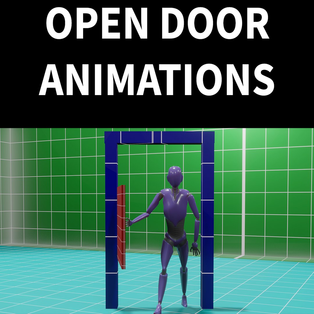 3D Model Open Door Animations - Motion Cast09 Vol1 - TurboSquid 1957833