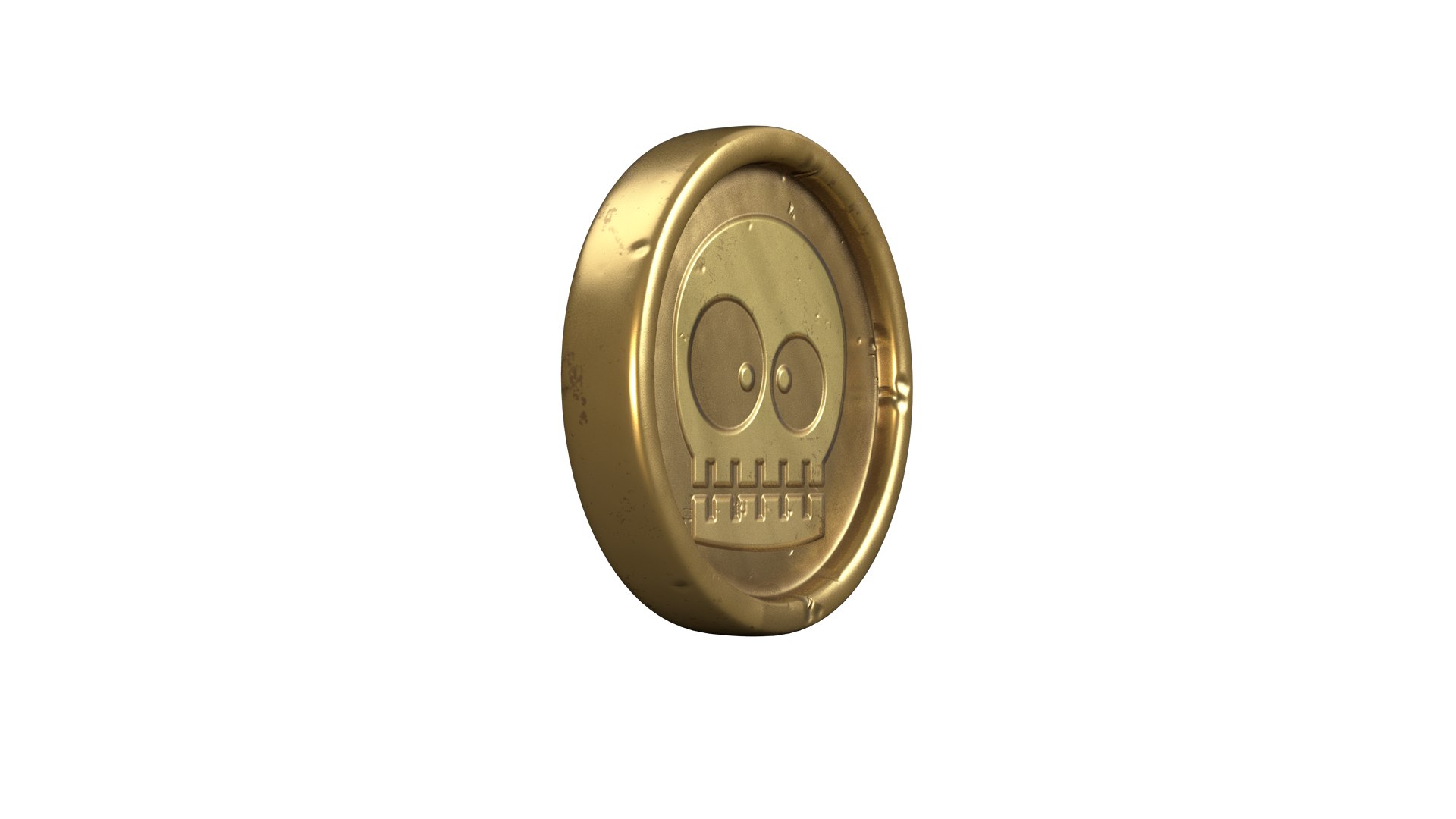Cartoon Pirate Coin 3D Model - TurboSquid 2116336