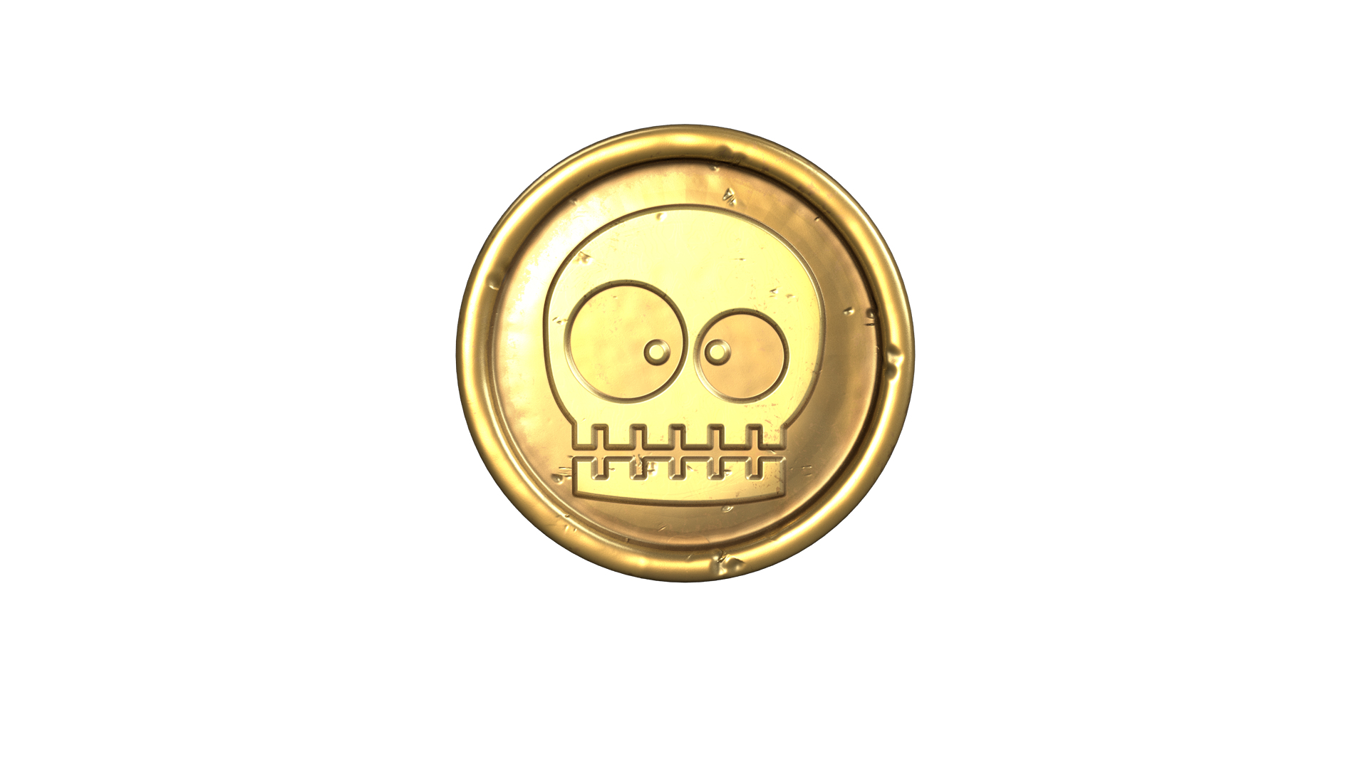 Cartoon Pirate Coin 3D Model - TurboSquid 2116336