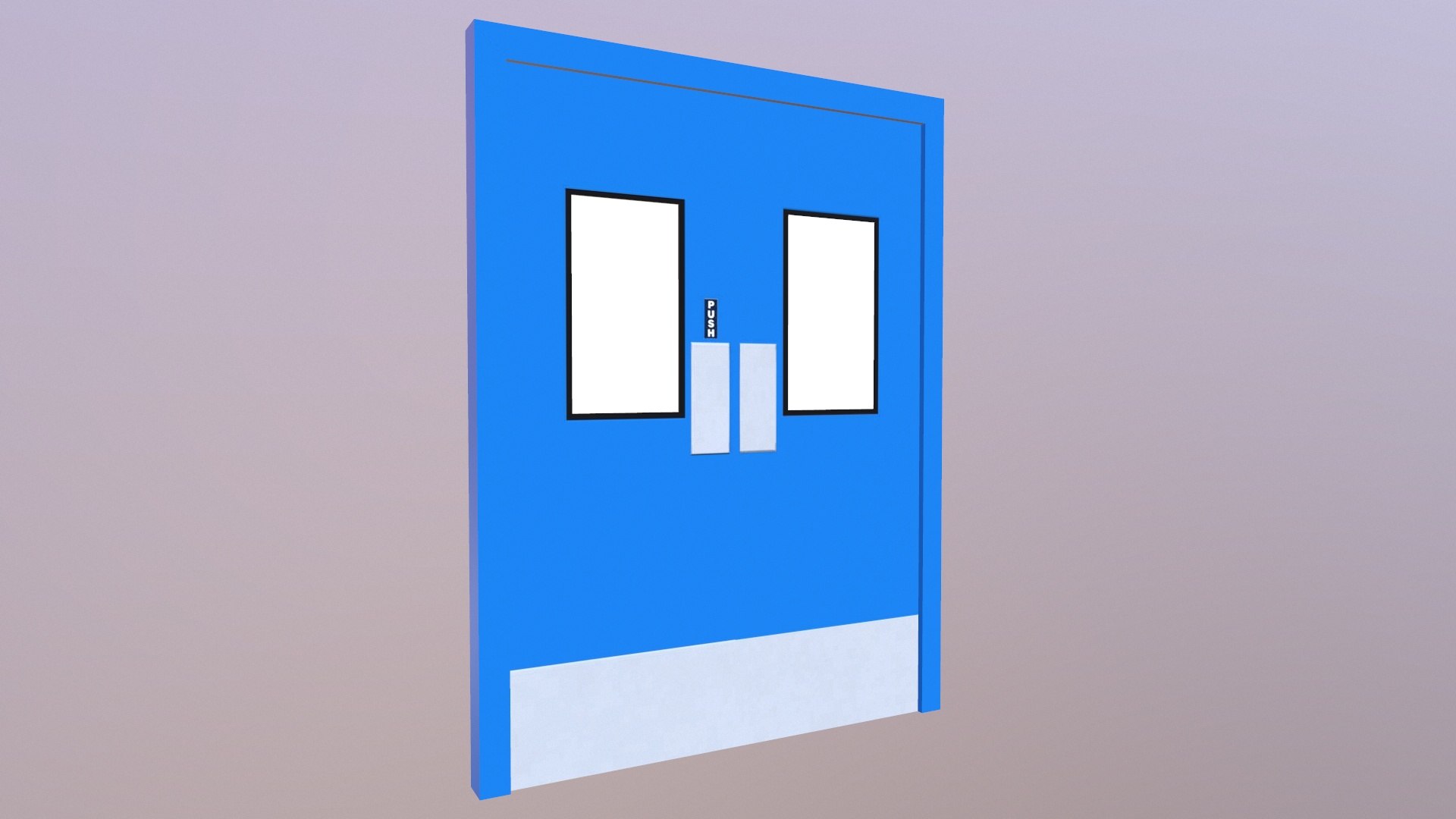 Steel Door Push Pull 3D - TurboSquid 2289558