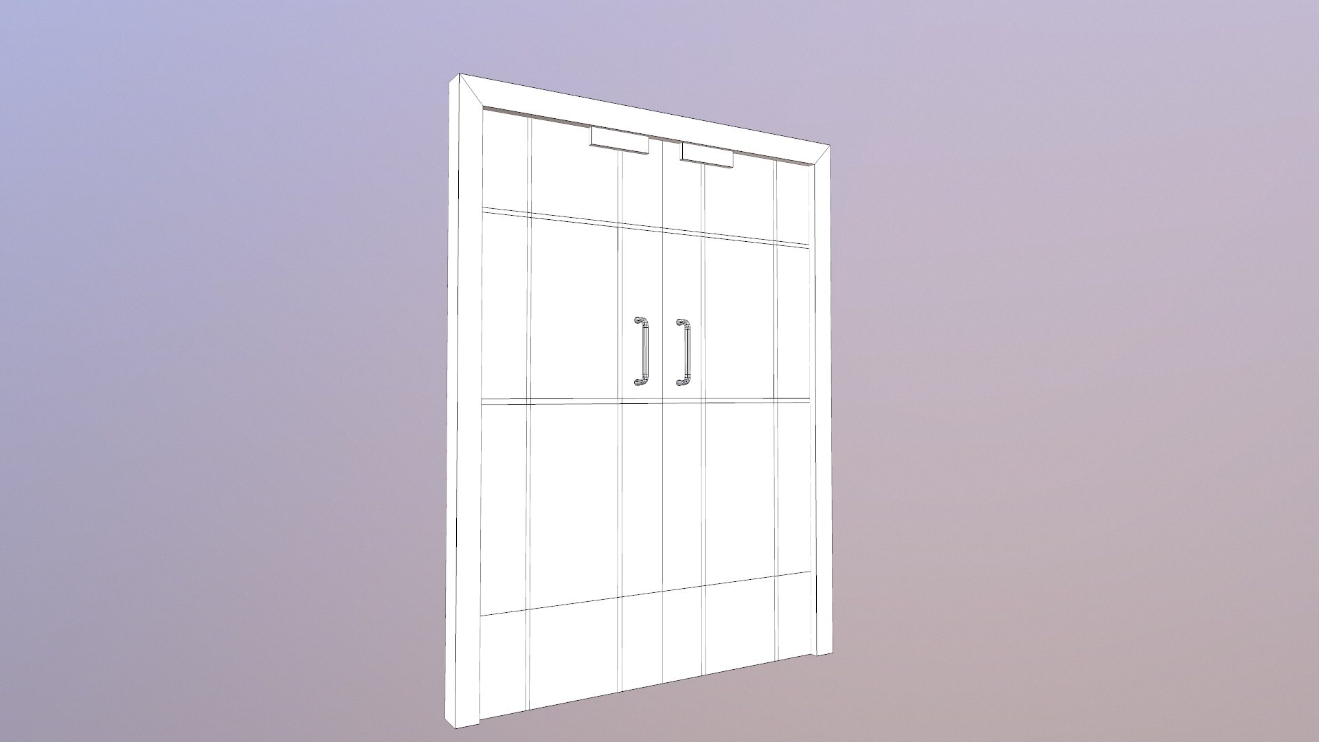 Steel Door Push Pull 3D - TurboSquid 2289558
