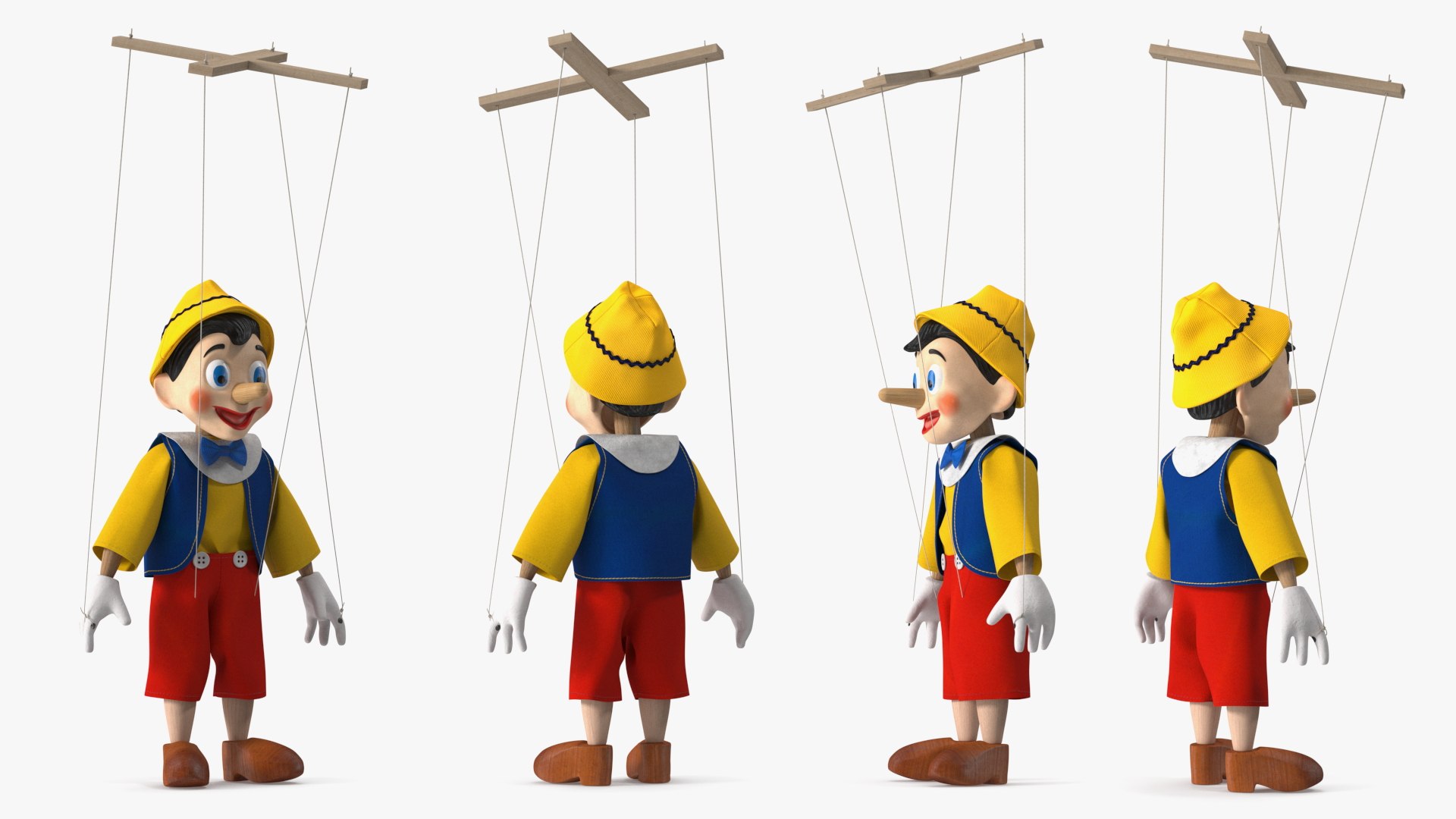 Pinnochio Wooden Marionette Figure Rigged 3D Model - TurboSquid 2062631
