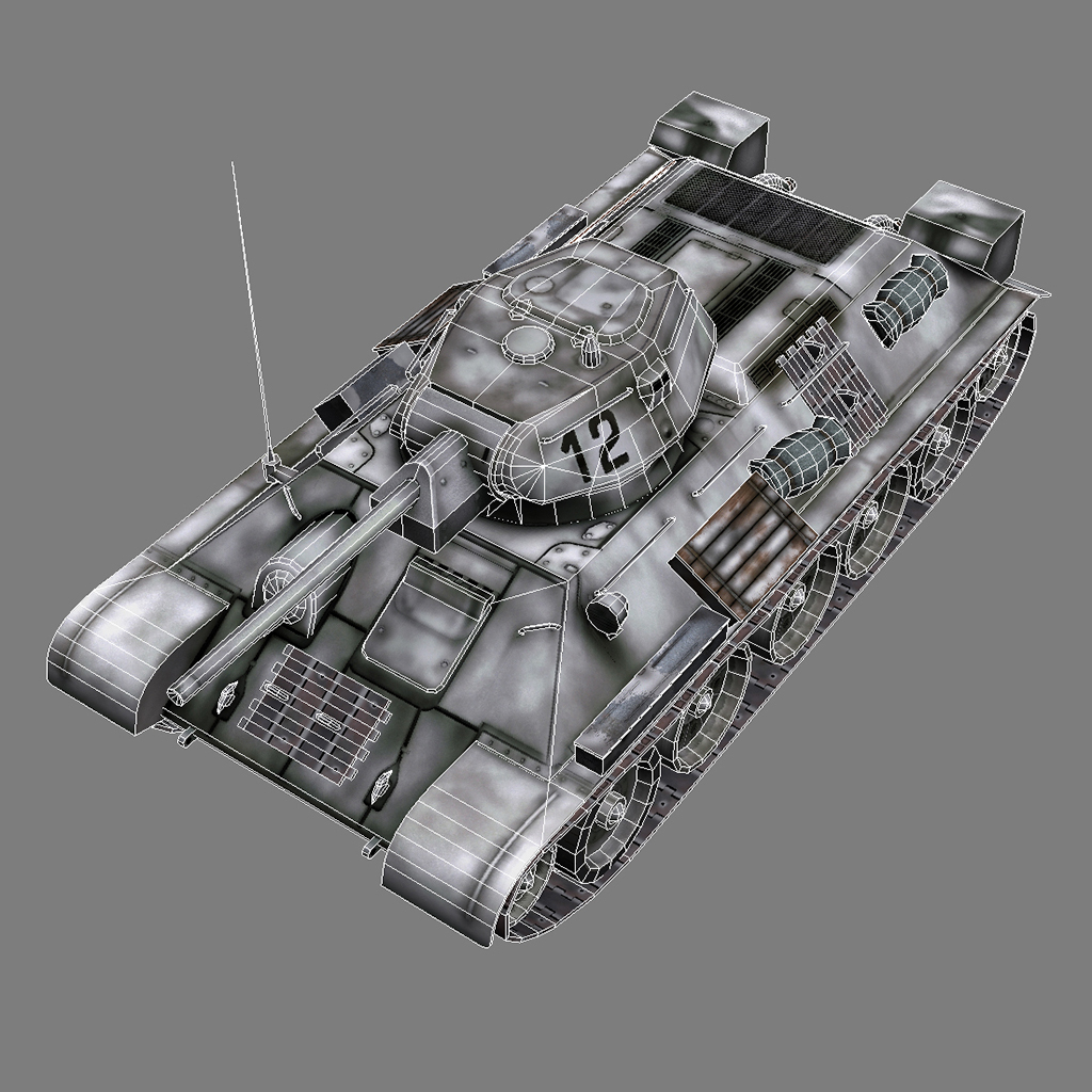 t-34 76 russian tank 3d model
