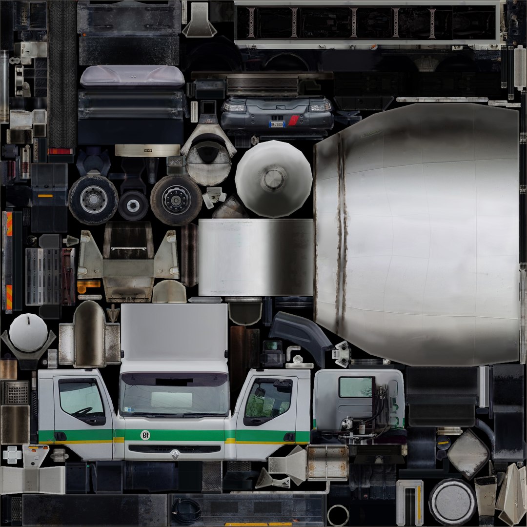 Concrete Mixer Renault Kerax 3D - TurboSquid 1347418