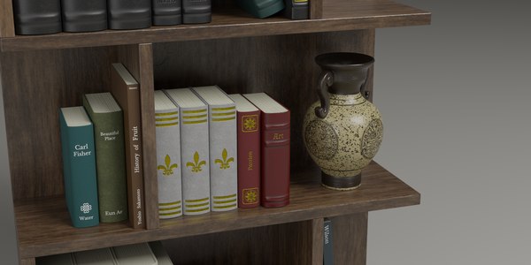 Photo realistic book-shelf books 3D model - TurboSquid 1302014